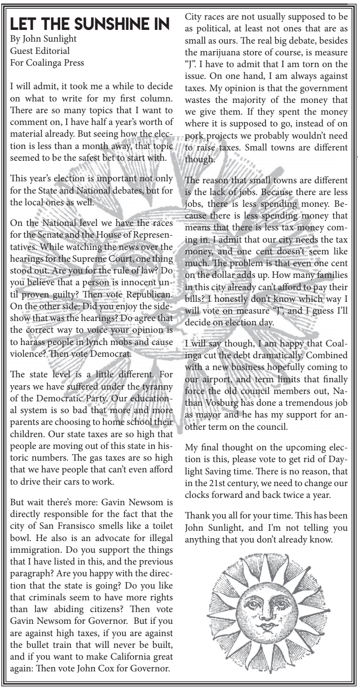 sunshine1 – Coalinga Press