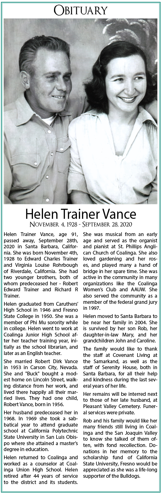 vance – Coalinga Press