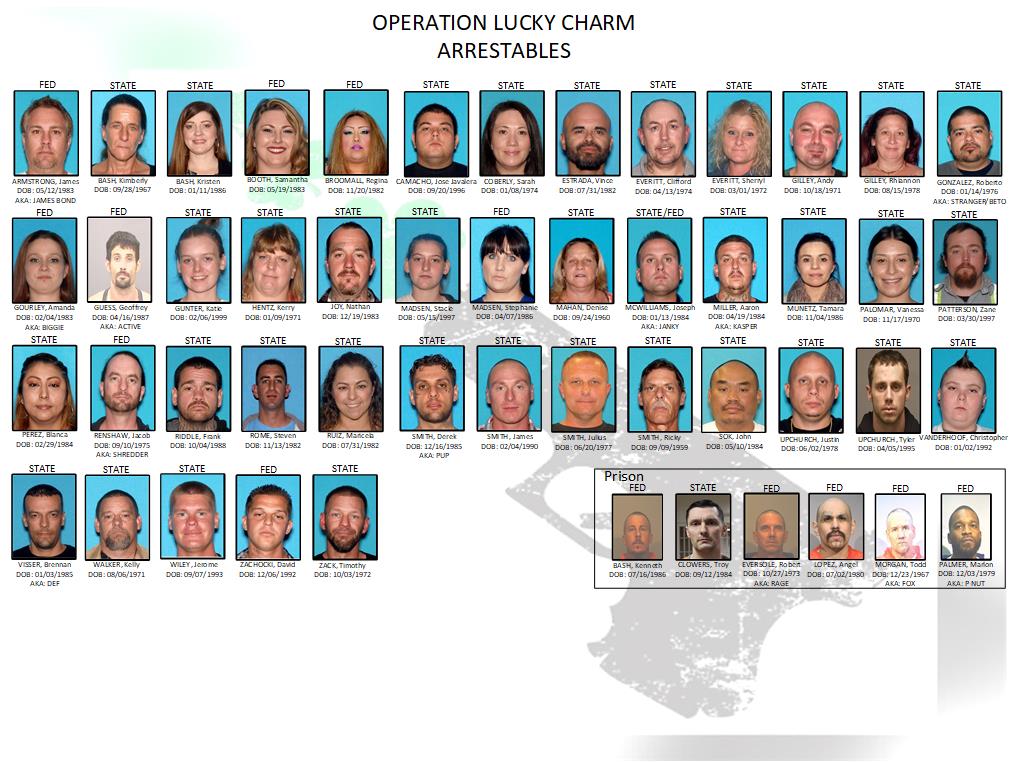 Operation Lucky Charm Multi-Agency Force Strikes Prison Gang – Coalinga ...