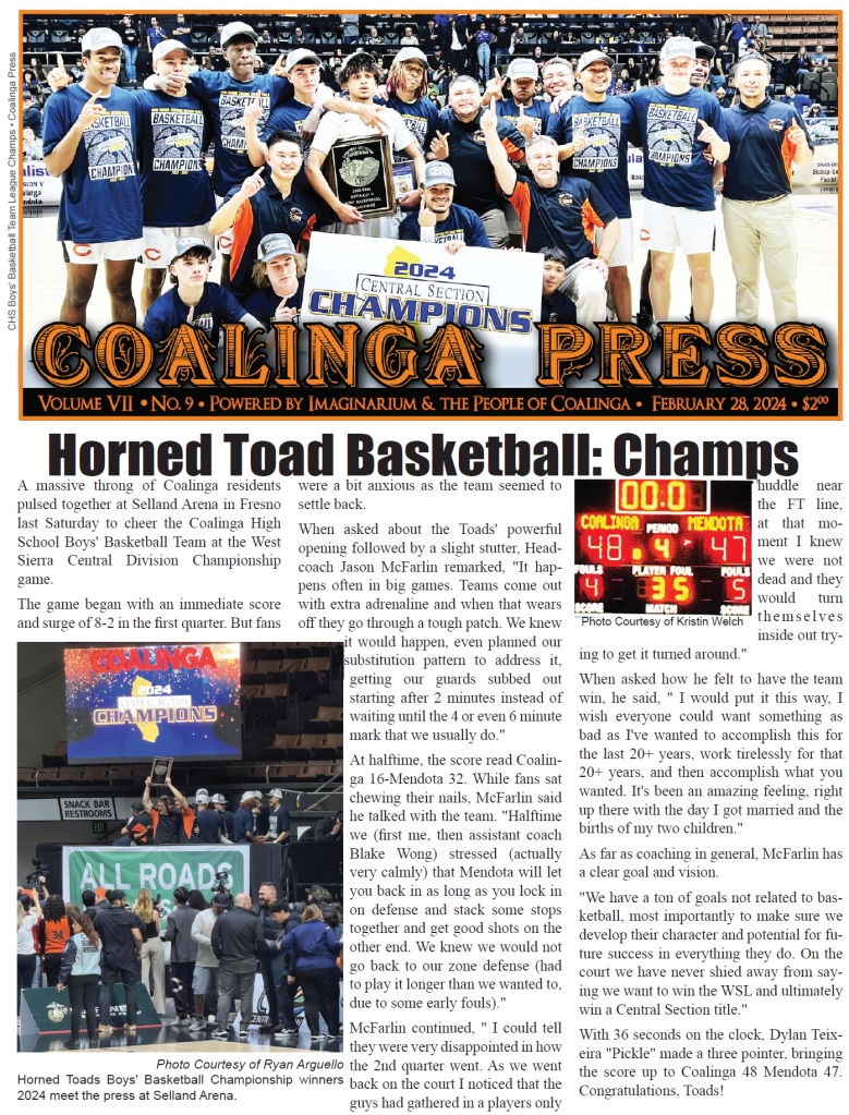 Coalinga Press – ACCURATE & RELEVANT LOCAL NEWS