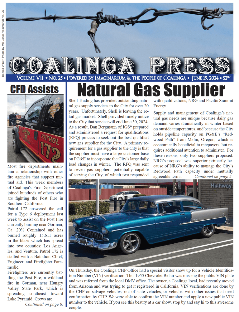 Coalinga Press – ACCURATE & RELEVANT LOCAL NEWS