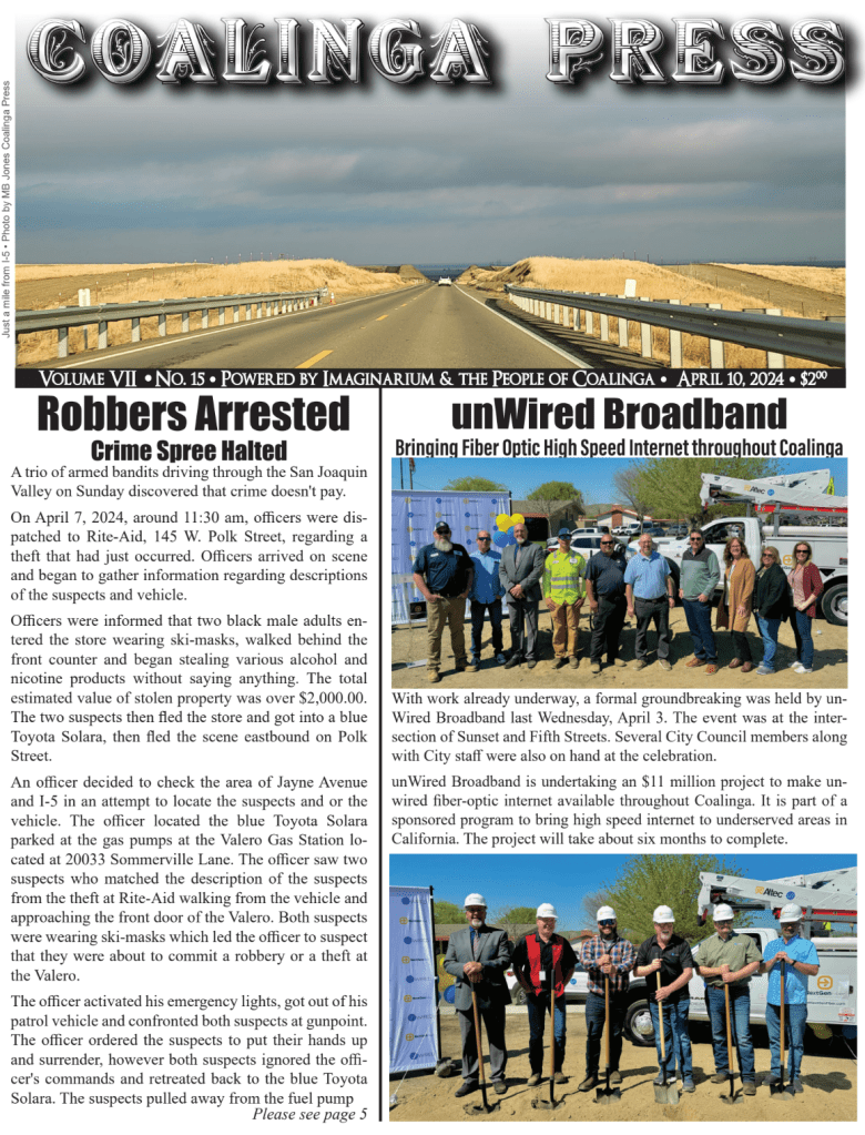 Coalinga Press – ACCURATE & RELEVANT LOCAL NEWS