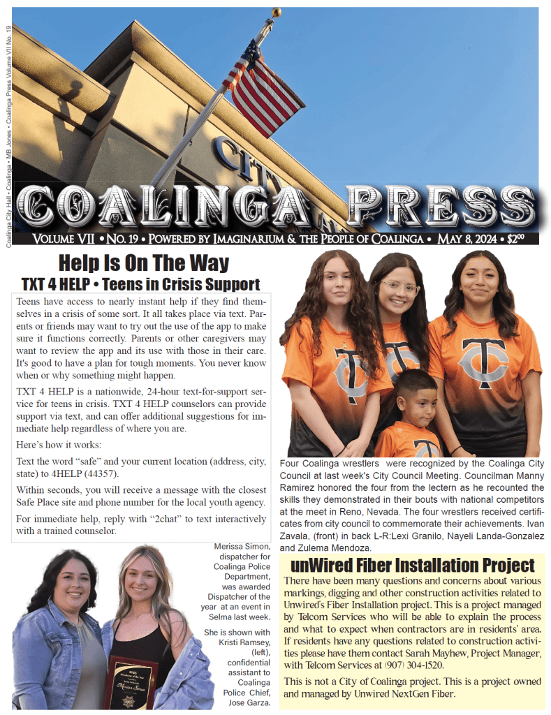 Coalinga Press – ACCURATE & RELEVANT LOCAL NEWS