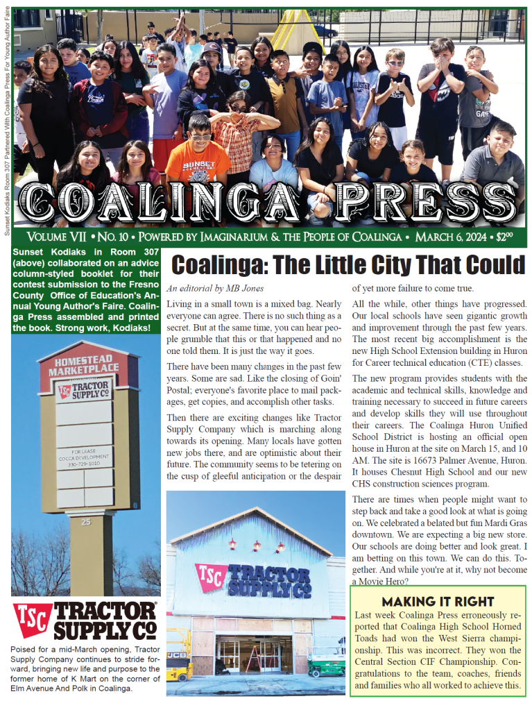 Coalinga Press – ACCURATE & RELEVANT LOCAL NEWS