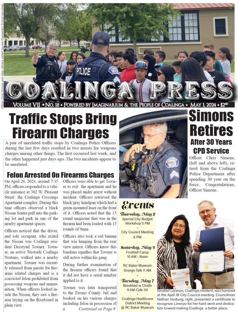Coalinga Press – ACCURATE & RELEVANT LOCAL NEWS