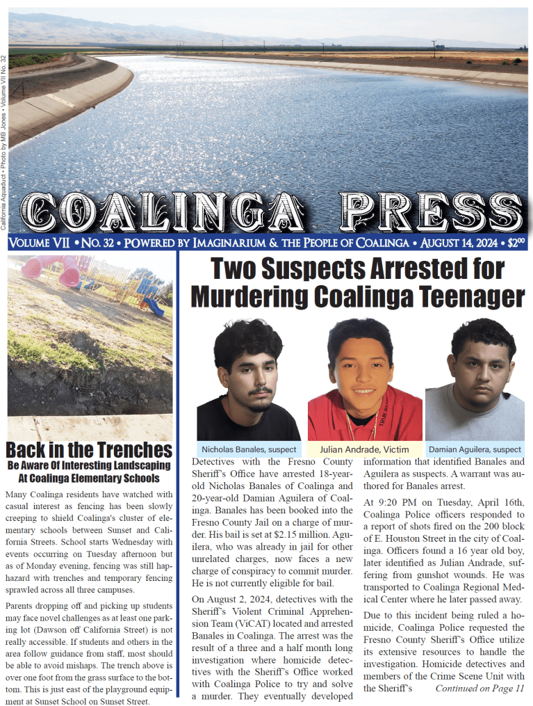 Coalinga Press – ACCURATE & RELEVANT LOCAL NEWS