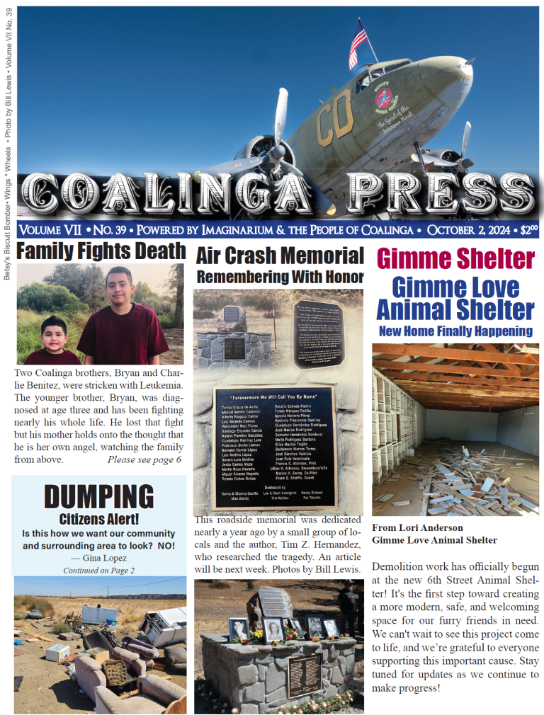 Coalinga Press – ACCURATE & RELEVANT LOCAL NEWS