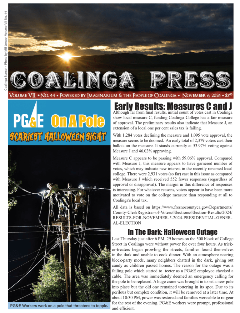 Coalinga Press – ACCURATE & RELEVANT LOCAL NEWS