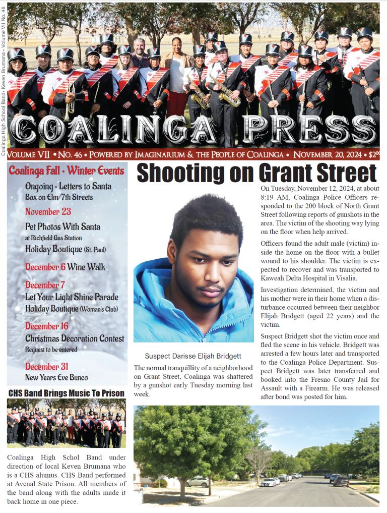 Coalinga Press – ACCURATE & RELEVANT LOCAL NEWS