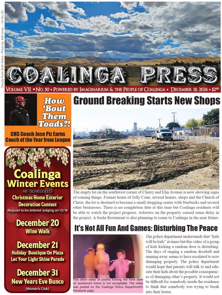 Coalinga Press – ACCURATE & RELEVANT LOCAL NEWS