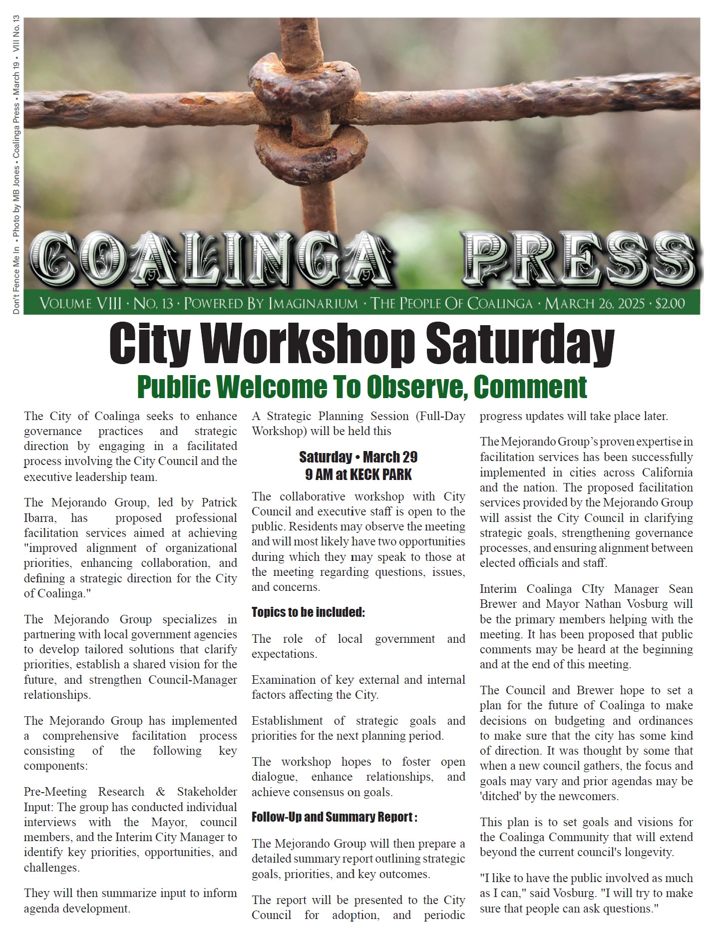 Coalinga Press – ACCURATE & RELEVANT LOCAL NEWS