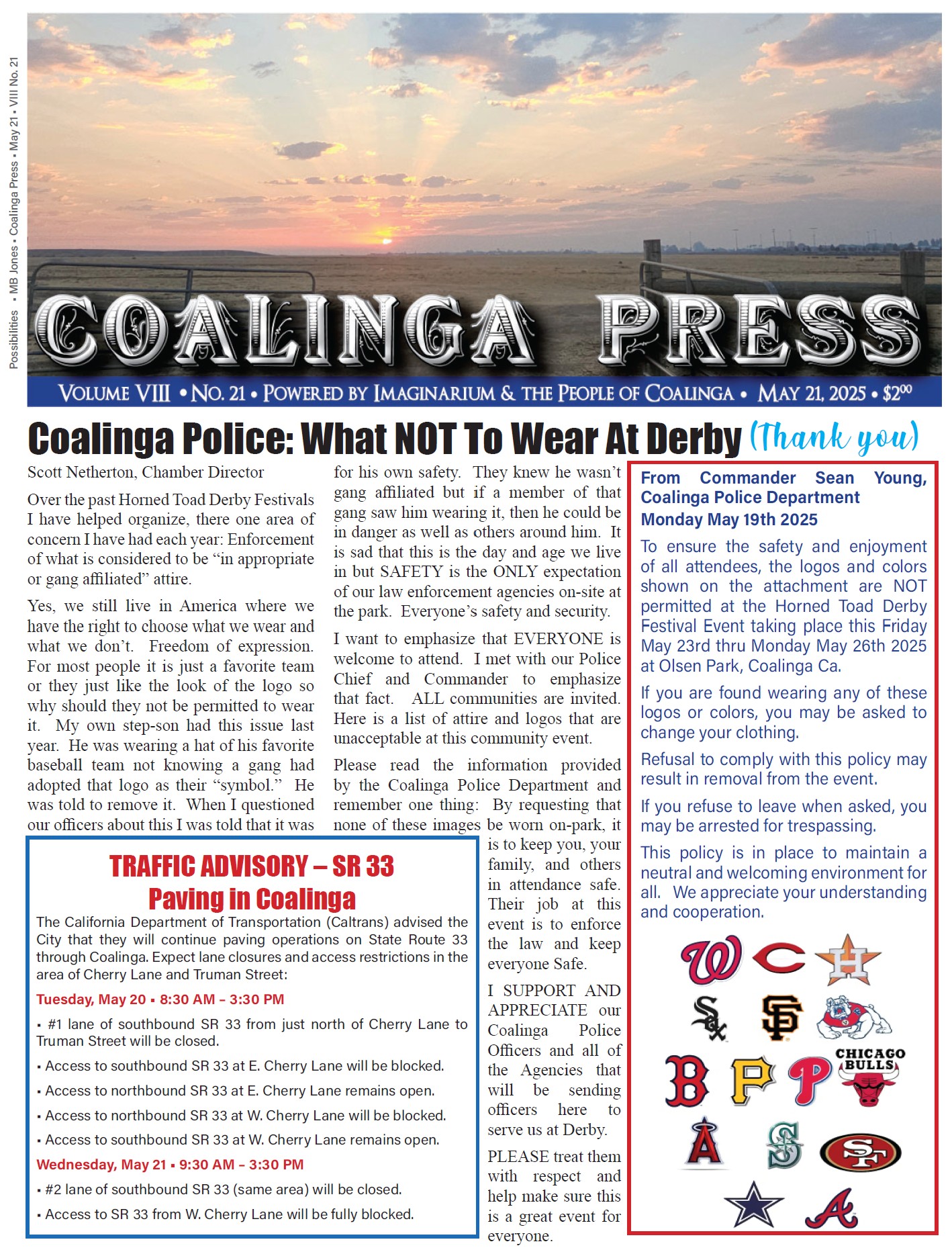 Coalinga Press – ACCURATE & RELEVANT LOCAL NEWS